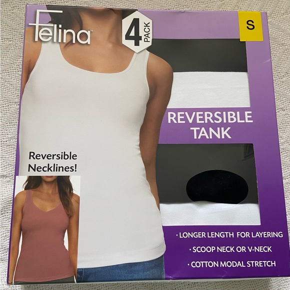 Felina | Tops | Felina Ladies Reversible Tank 4pack | Poshmark